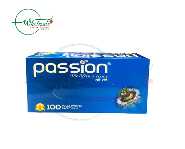 PASSION BOX PACK 100 PULLS 2PLY FACE TISSUE