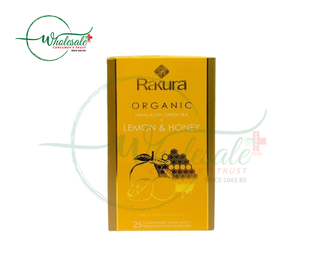 RAKURA LEMON & HONEY GREEN TEA 25TEA BAGS